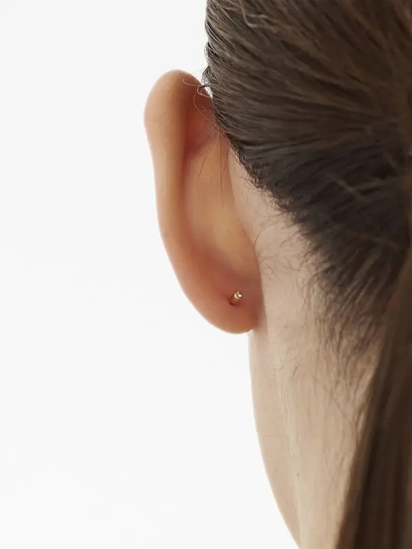 Shihara 18kt Yellow Twist Pin 01 Diamond Earring