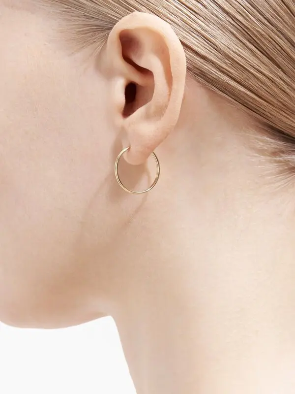 Shihara 18kt Yellow Double Hoop Single Earring