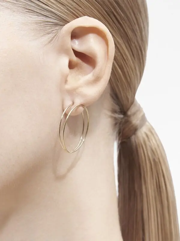 Shihara 18kt Yellow Double Hoop 30 Earring