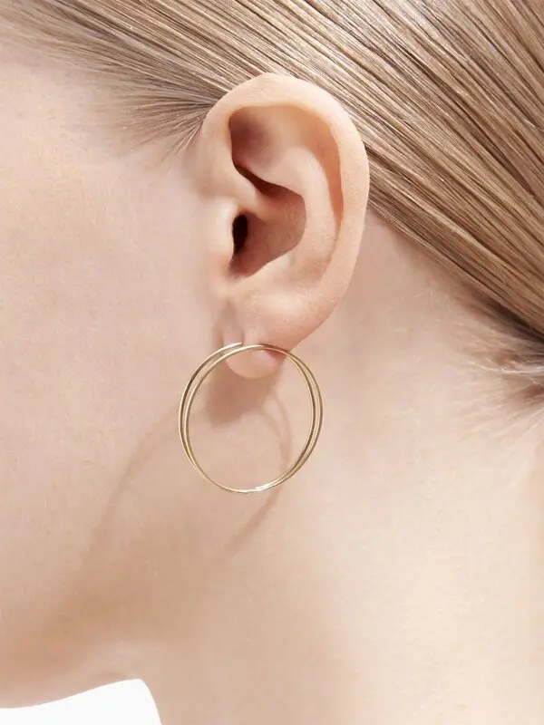 Shihara 18kt Yellow Double Hoop 30 Earring