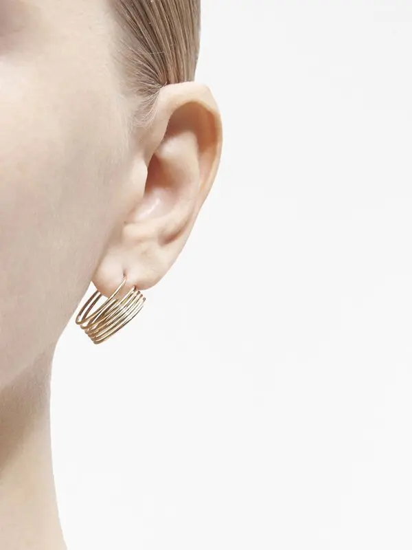 Shihara 18kt Yellow Stack Hoop 02 Earring