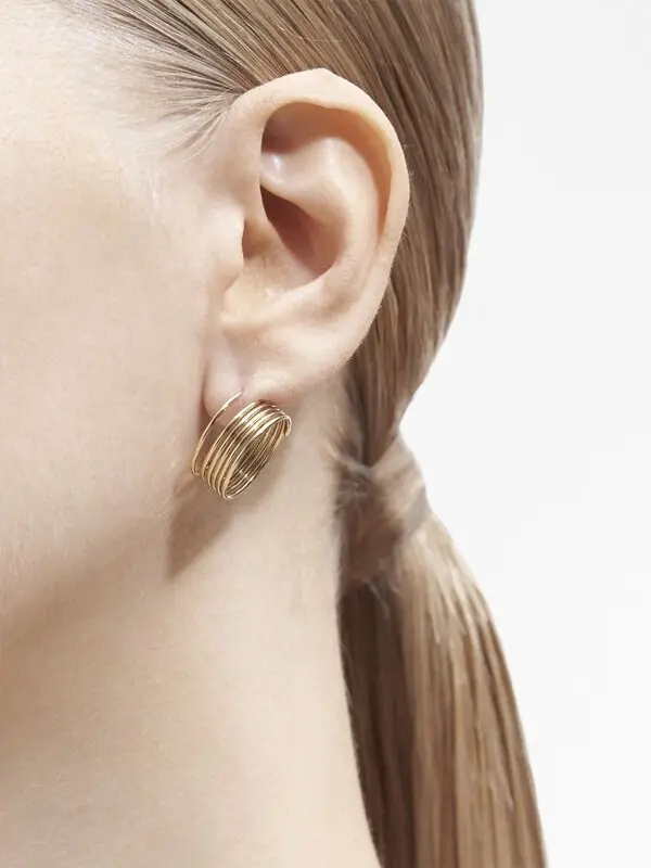 Shihara 18kt Yellow Stack Hoop 02 Earring