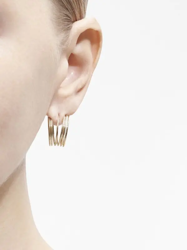 Shihara 18kt Yellow Stack Hoop 02 Earring