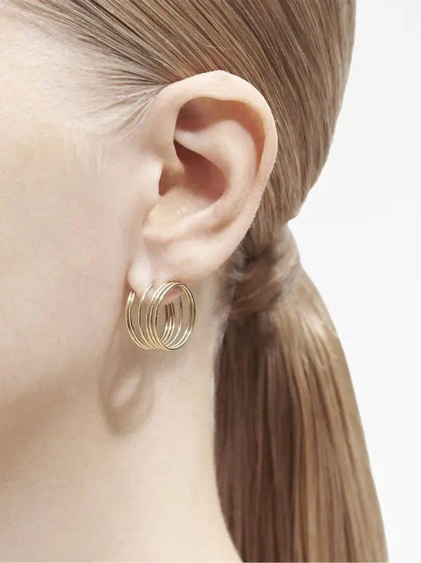 Shihara 18kt Yellow Stack Hoop 02 Earring