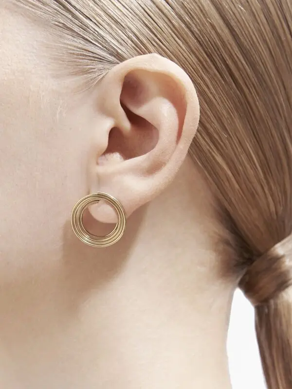 Shihara 18kt Yellow Flat Hoop 01 Earring