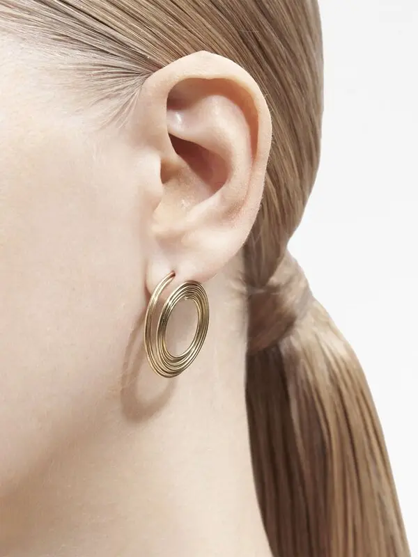 Shihara 18kt Yellow Flat Hoop 02 Earring
