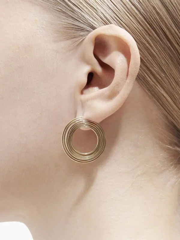 Shihara 18kt Yellow Flat Hoop 02 Earring