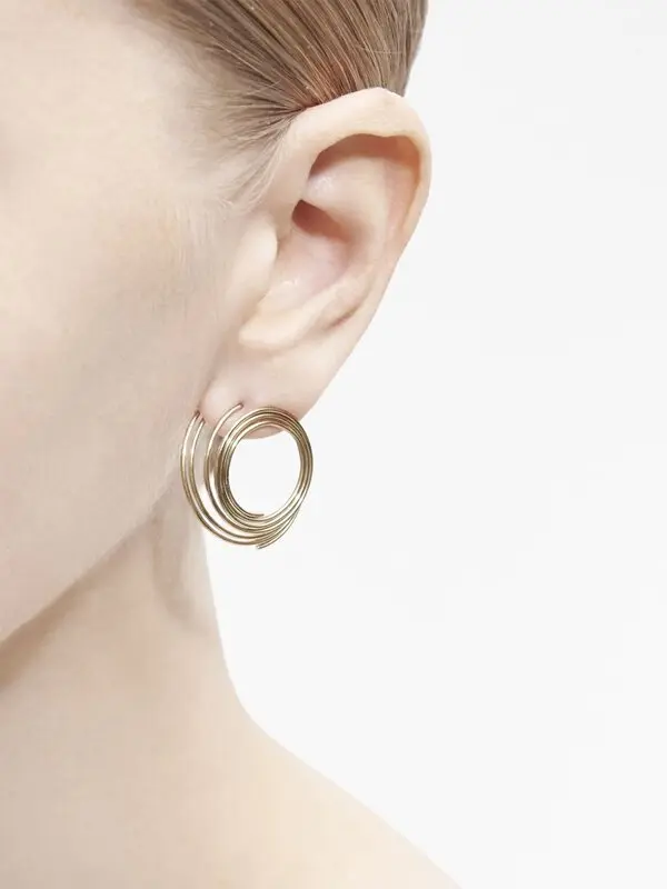 Shihara 18kt Yellow Flat Hoop 02 Earring