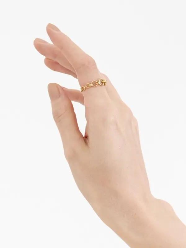 Shihara 18kt Yellow Diamond Link Ring