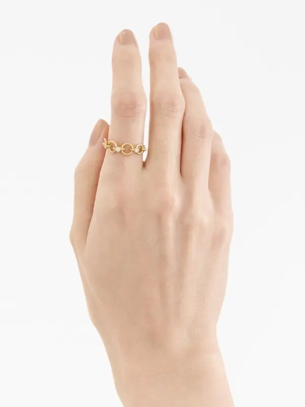 Shihara 18kt Yellow Diamond Link Ring