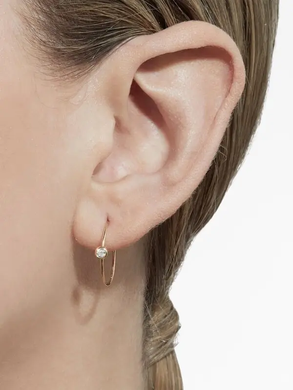 Shihara 18kt Yellow Diamond Single Hoop Earring