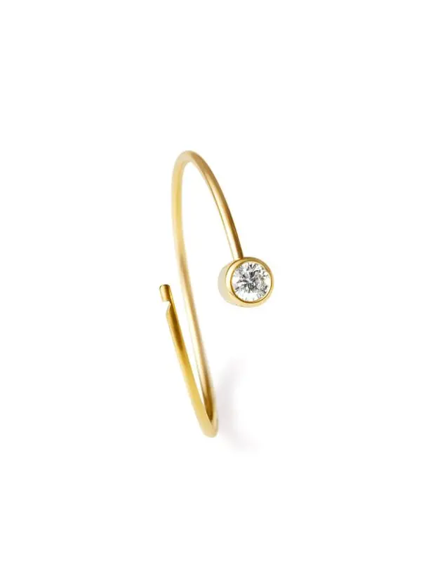Shihara 18kt Yellow Diamond Single Hoop Earring