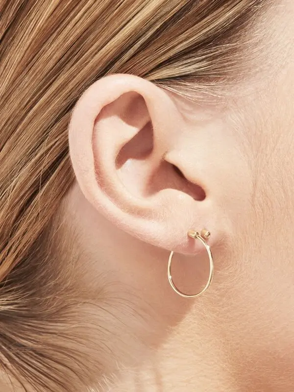 Shihara 18kt Yellow Twist Round 02 Hoop Earring