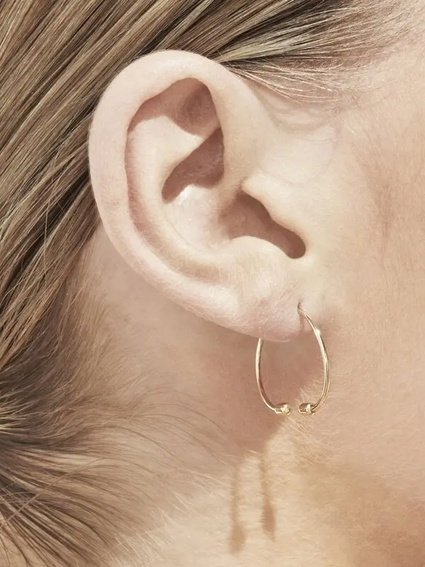 Shihara 18kt Yellow Twist Round 02 Hoop Earring