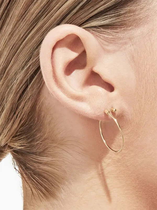 Shihara 18kt Yellow Twist Round 03 Earring