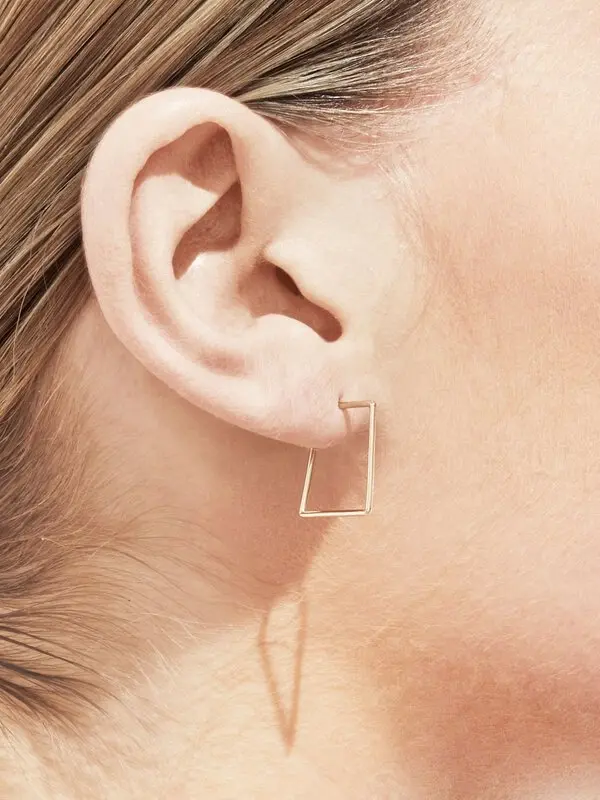 Shihara 18kt Yellow Twist Square 02 Single Earring