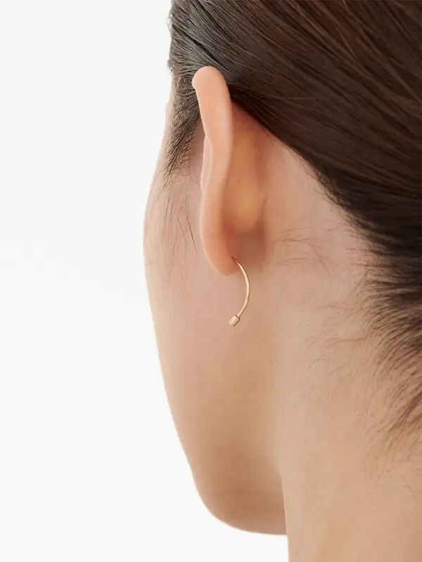 Shihara 18kt Yellow Twist Curl Earring
