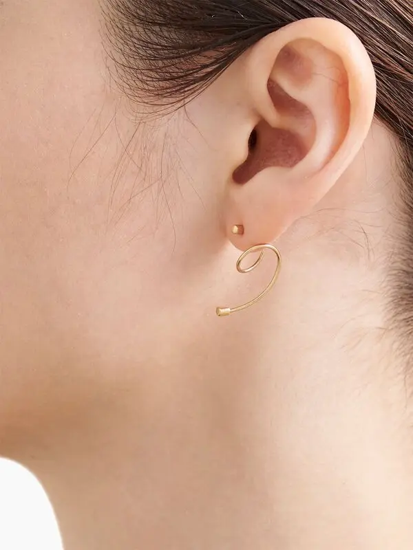 Shihara 18kt Yellow Twist Curl 02 Single Earring