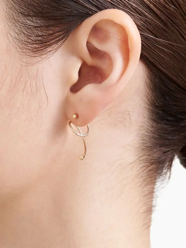 Shihara 18kt Yellow Twist Curl Single Earring