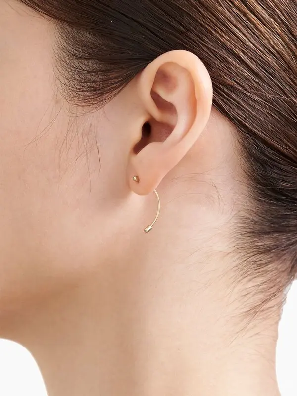 Shihara 18kt Yellow Twist Curl 01 Diamond Single Earring