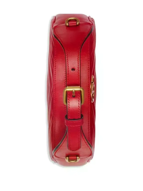 Gucci Mini Gg Marmont Half-moon Shoulder Bag