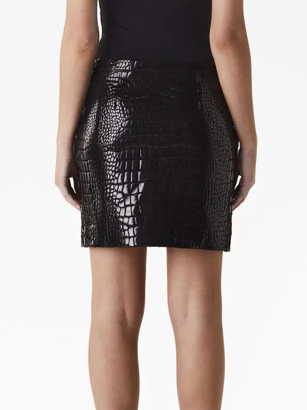 TOM FORD Embossed Crocodile-effect Skirt - Black