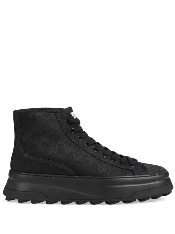 Gucci Gg-Canvas High-Top Sneakers - Black | Editorialist display picture 3