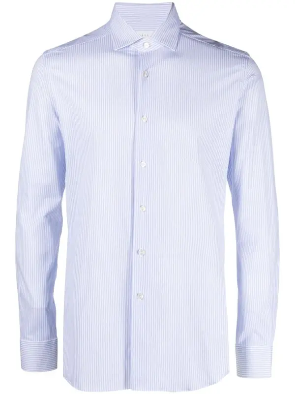 XACUS Vertical Stripe-print Shirt - White