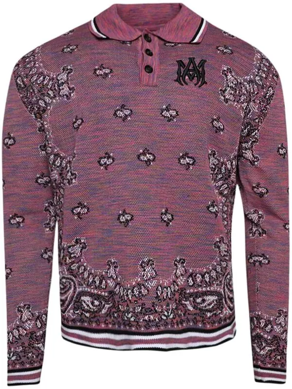 Amiri Space Dye Bandana Polo Shirt