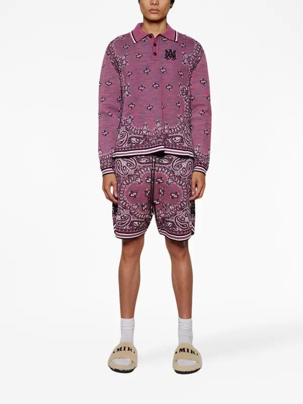 Amiri Space Dye Bandana Polo Shirt