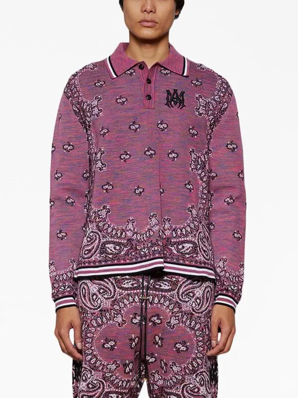 Amiri Space Dye Bandana Polo Shirt