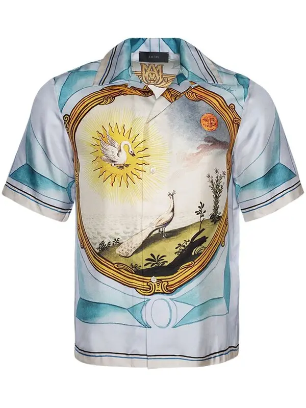 Amiri Landscape Frame Printed Shirt - Blue