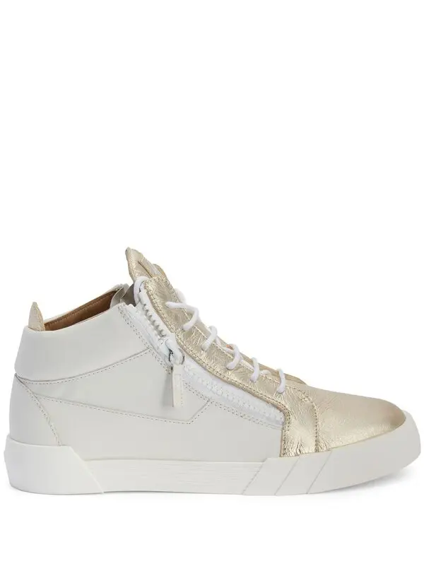 GIUSEPPE ZANOTTI High-top Leather Sneakers - White