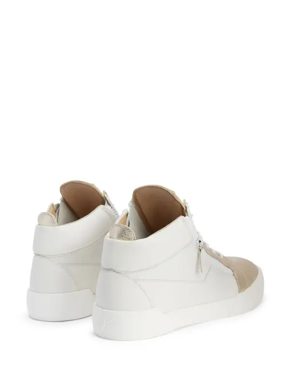 GIUSEPPE ZANOTTI High-top Leather Sneakers - White