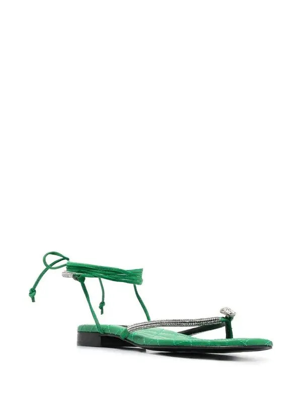Philipp Plein Skull Stud Thong Strap Sandals
