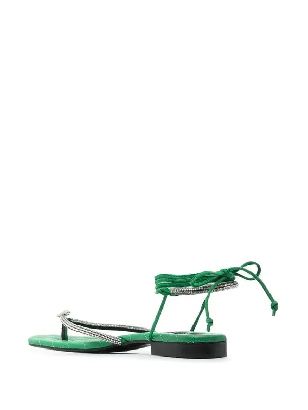 Philipp Plein Skull Stud Thong Strap Sandals