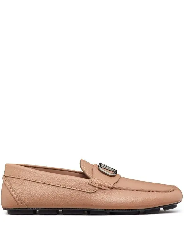 Valentino Garavani Vlogo Signature Leather Driving Shoes