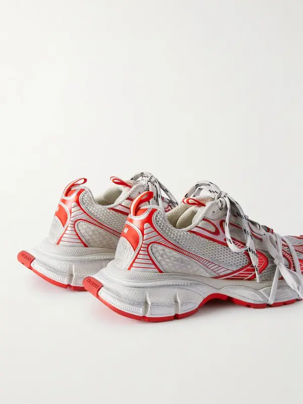 Balenciaga 3xl Distressed Sneakers - Red