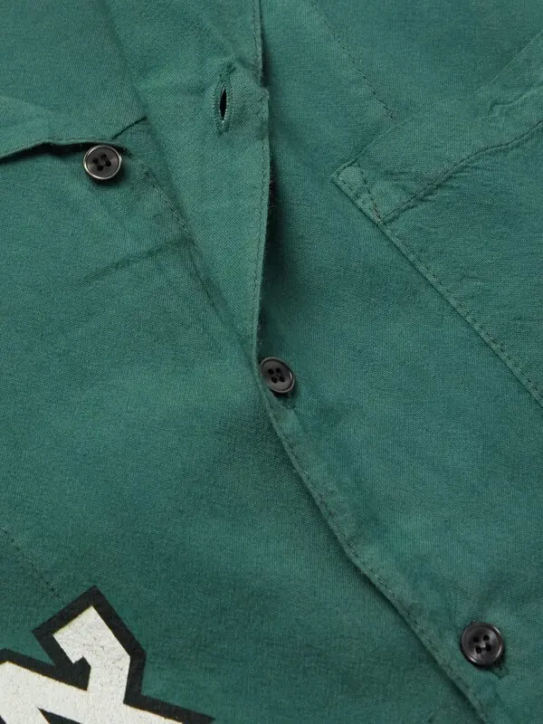 Adish The Inoue Brothers Camp-Collar Logo-Detailed Garment