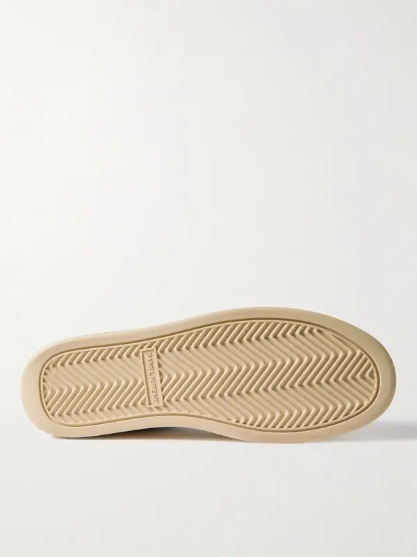 Saint Laurent Sl/61 Perforated Leather And Suede Sneakers