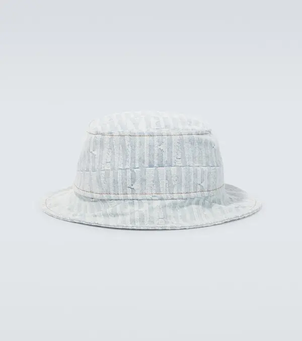 Amiri Logo Denim Bucket Hat