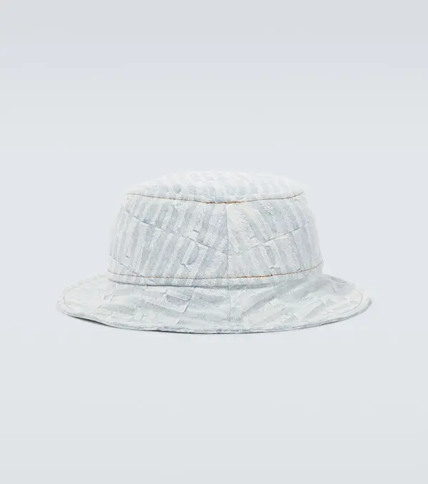 Amiri Logo Denim Bucket Hat
