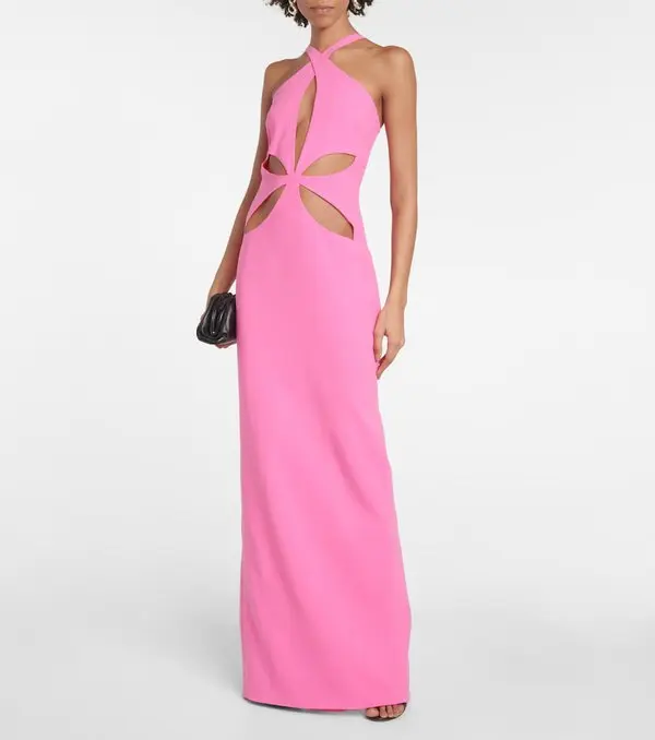 MONOT Mônot Cutout Halterneck Gown