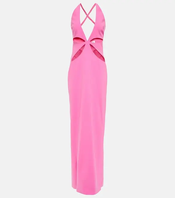 MONOT Mônot Cutout Halterneck Gown - Pink