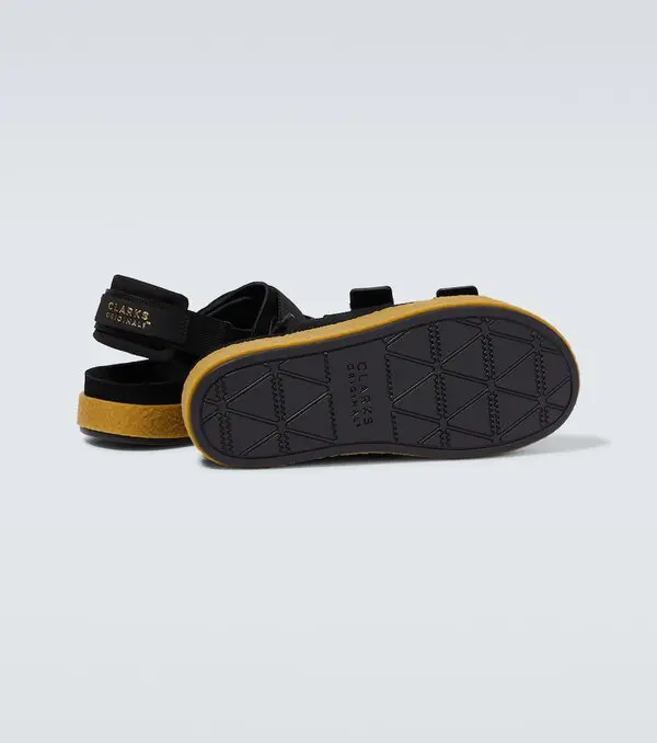 Clarks Men Overleigh Tor Sandals Sz 11.5 Black Suede Summer Adjustable Straps Clarks Men Overleigh Tor Sandals Sz 13 Black Suede Summer  main image 2