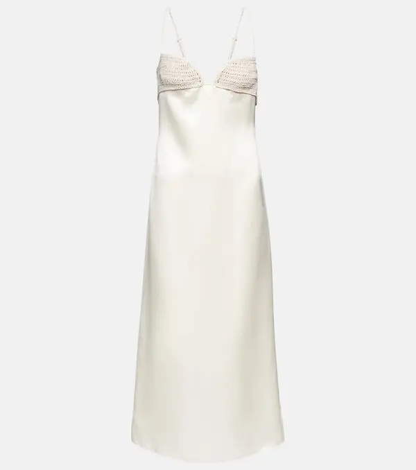 Magda Butrym Bridal Silk And Wool Midi Dress