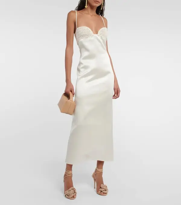 Magda Butrym Bridal Silk And Wool Midi Dress