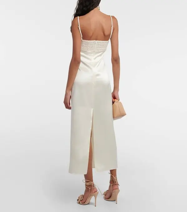 Magda Butrym Bridal Silk And Wool Midi Dress