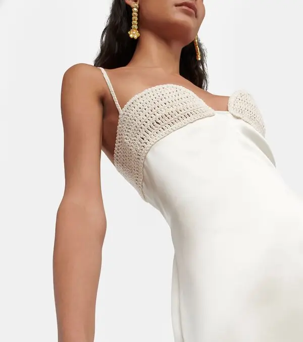 Magda Butrym Bridal Silk And Wool Midi Dress