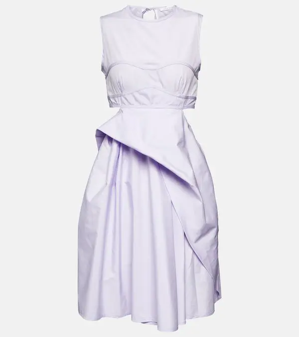 Cecilie Bahnsen Seero Cotton Minidress - Purple